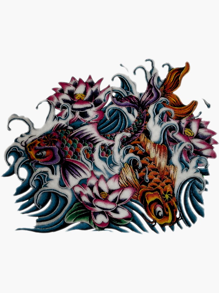 "Koi Crazy Japanese Koi Art" Sticker for Sale by OscarKanea | Redbubble