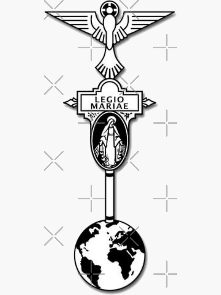 "Legion of Mary, Marijina Legija, Legio Mariae" Sticker for Sale by ADMG | Redbubble