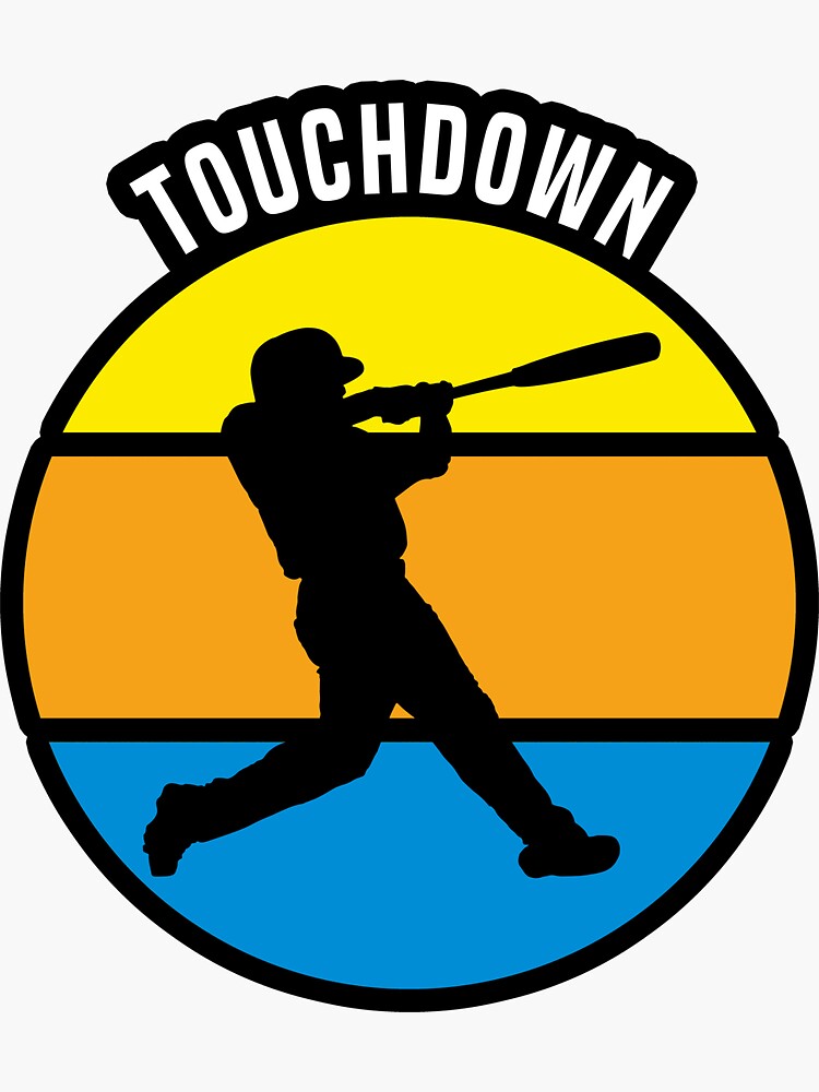"Touchdown Baseball" Sticker for Sale by Color-Sparkle | Redbubble