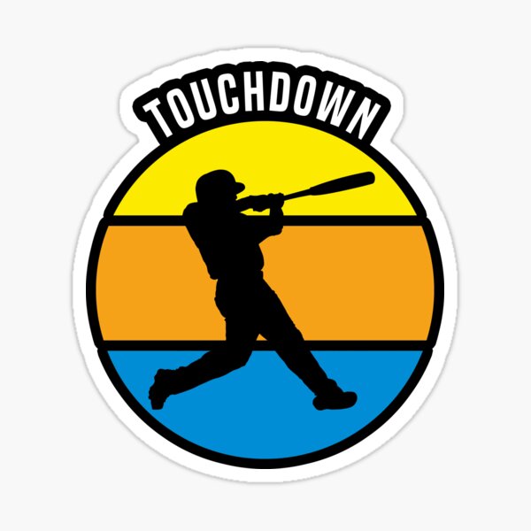 "Touchdown Baseball" Sticker for Sale by Color-Sparkle | Redbubble