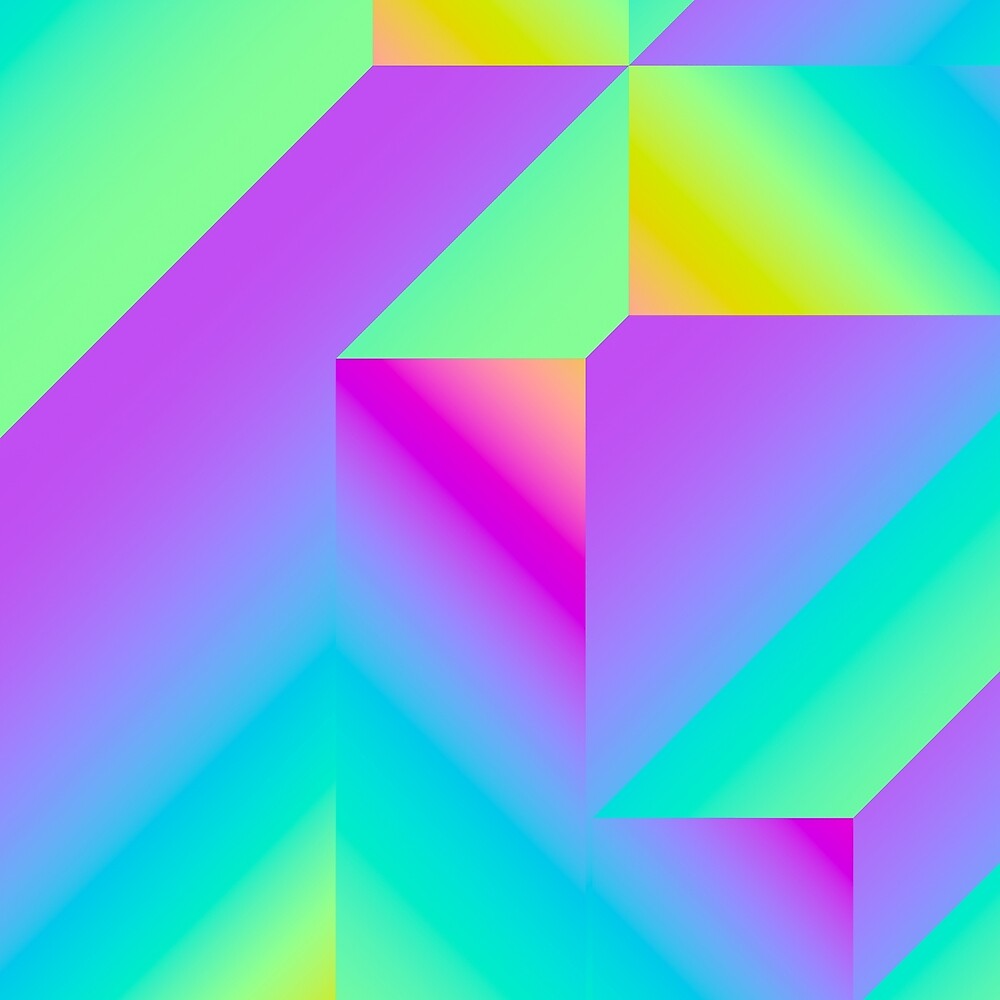 "Fluro Cubist influence" by DavidMay | Redbubble