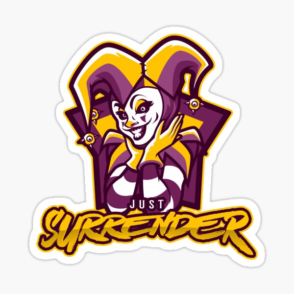 "Just Surrender " Sticker for Sale by LoneWolfD3signs | Redbubble