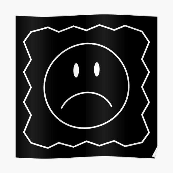 "Sad Face Rave " Poster for Sale by Klasdesign | Redbubble