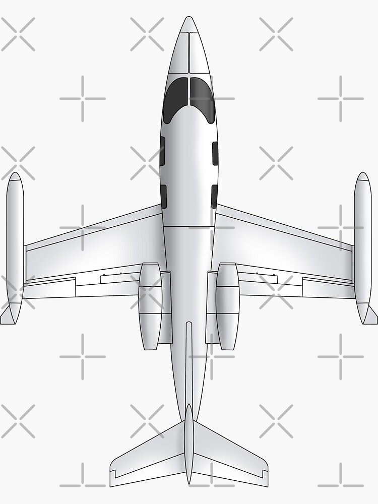 "Lear Jet 23" Sticker for Sale by rogue-design | Redbubble