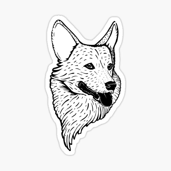 "Corgi Head" Sticker for Sale by Neitheram | Redbubble