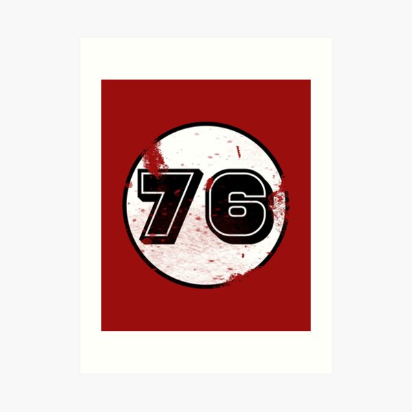 "Vintage Classic Retro 76 Car Racing Number" Art Print for Sale by ...