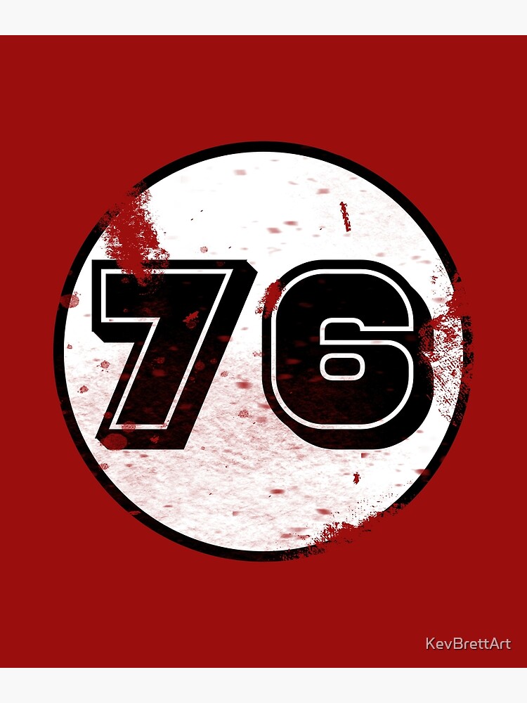 "Vintage Classic Retro 76 Car Racing Number" Art Print for Sale by ...