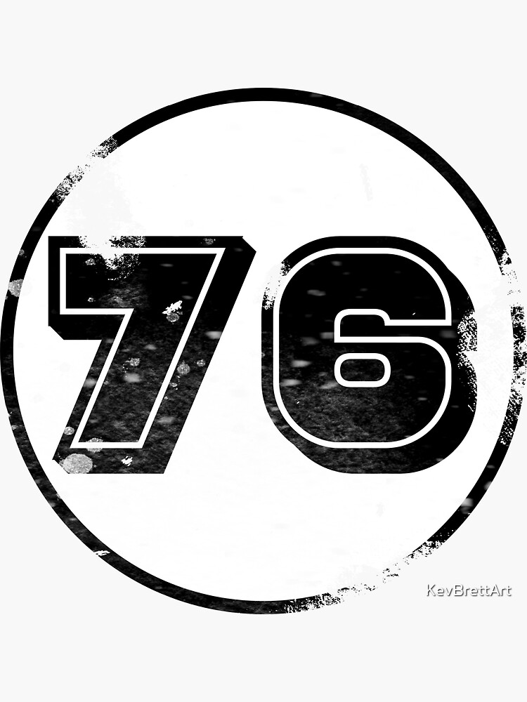 "Vintage Classic Retro 76 Car Racing Number" Sticker for Sale by ...
