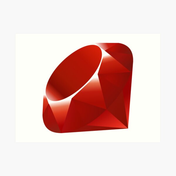 "Ruby - Programming Language Logo" Art Print by UnitShifter | Redbubble