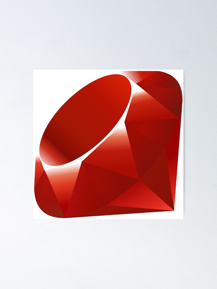 Póster «Ruby - Lenguaje de programación Logo» de UnitShifter | Redbubble