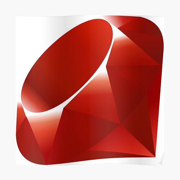 Póster «Ruby - Lenguaje de programación Logo» de UnitShifter | Redbubble