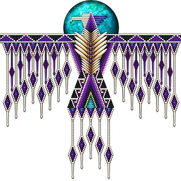 "Purple Native American Style Thunderbird" Throw Pillow for Sale by ...
