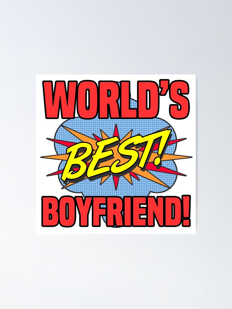 "World's Best Boyfriend" Poster for Sale by thepixelgarden | Redbubble