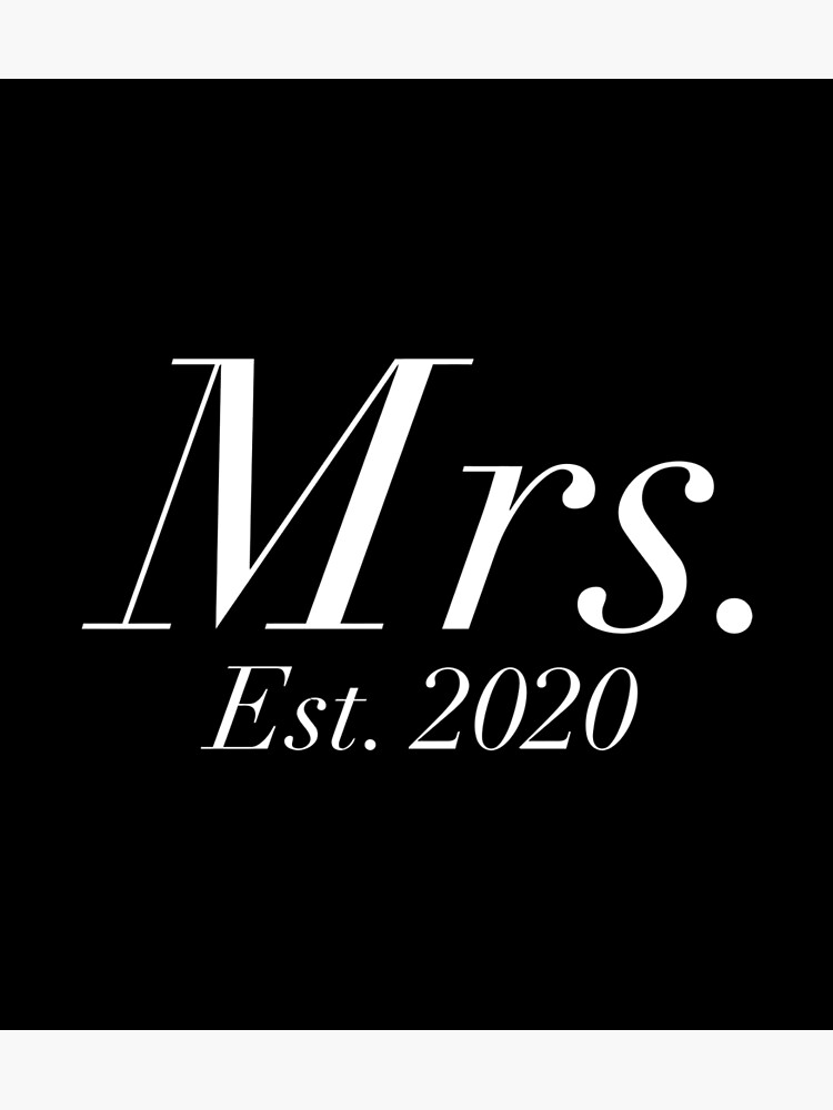 "After Wedding Attire For Bride Groom Couple Mrs Est 2020" Photographic ...