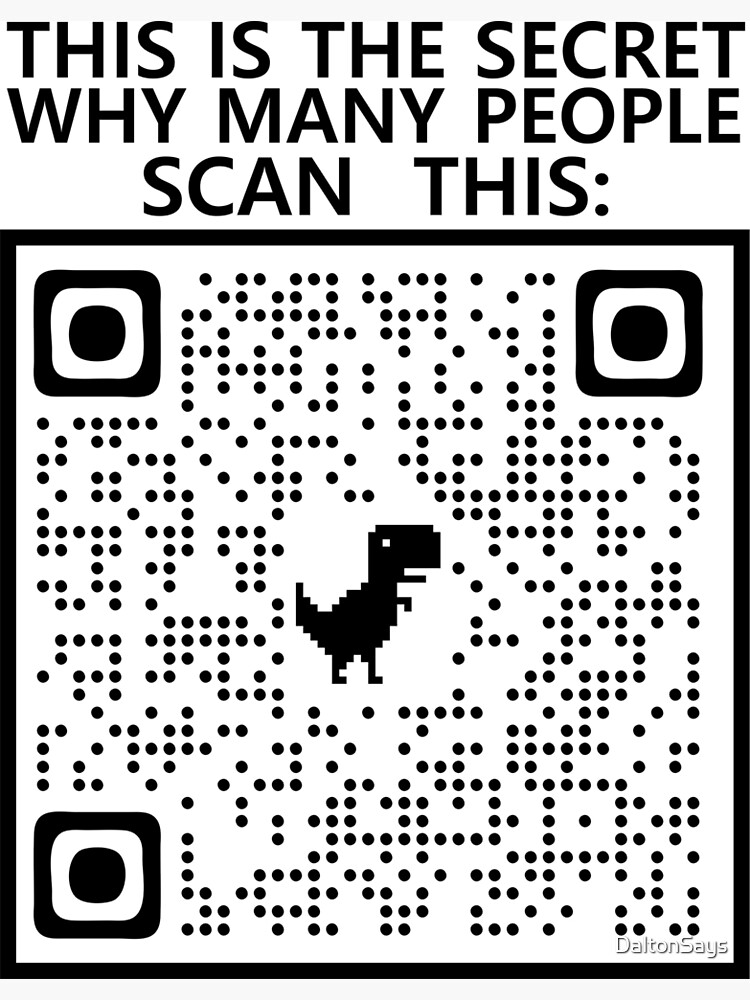 "Rickrolling QR Code (Prank)" Poster by DaltonSays | Redbubble