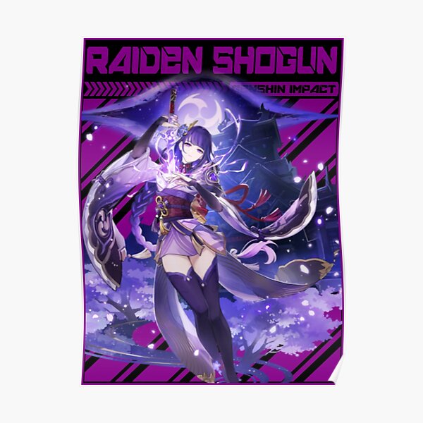 "GENSHIN IMPACT RAIDEN SHOGUN WISH" Poster by VotreVPX | Redbubble