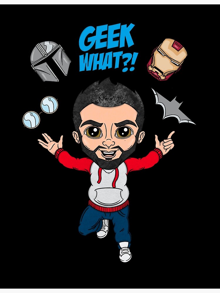 "GEEK WHAT! Animated Logo" Poster for Sale by CAINIA | Redbubble