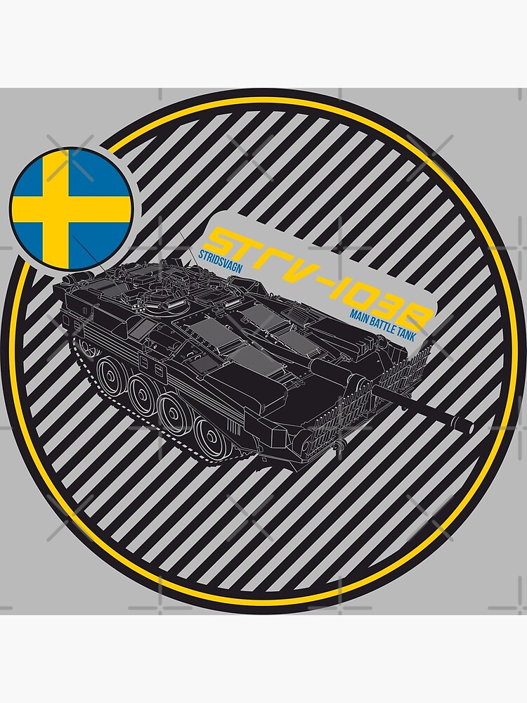 "Strv-103B Swedish Main Battle Tank print on light" Poster for Sale by ...
