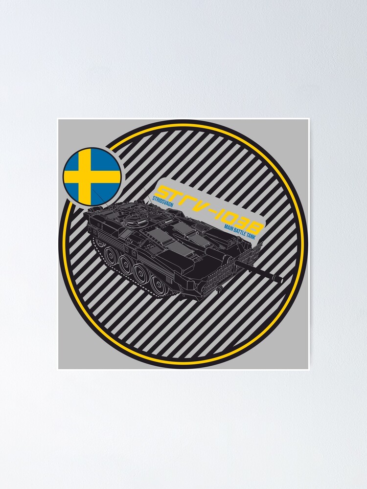 "Strv-103B Swedish Main Battle Tank print on light" Poster for Sale by ...