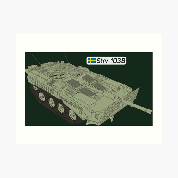 "Strv-103B Swedish Main Battle Tank" Art Print for Sale by FAawRay ...