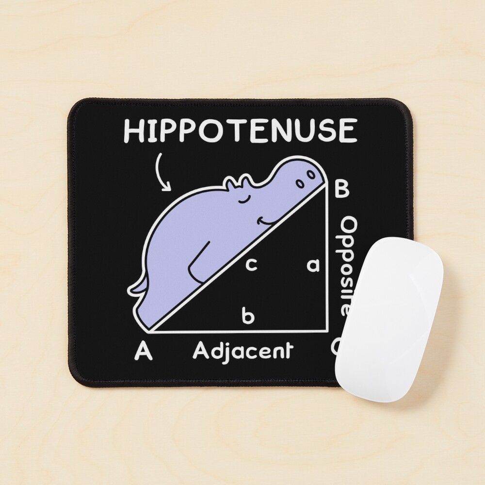 "Hypotenuse Math Pun, Hippotenuse" Sticker for Sale by TashaVector ...