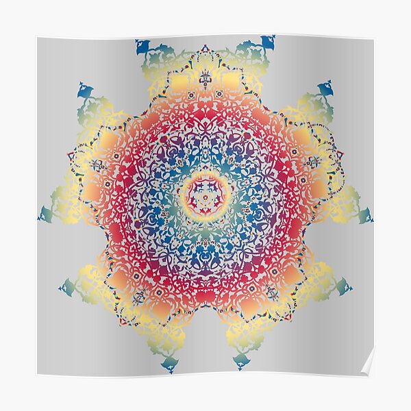 "Arabesque in neon holographic color" Poster for Sale by Goshashka ...