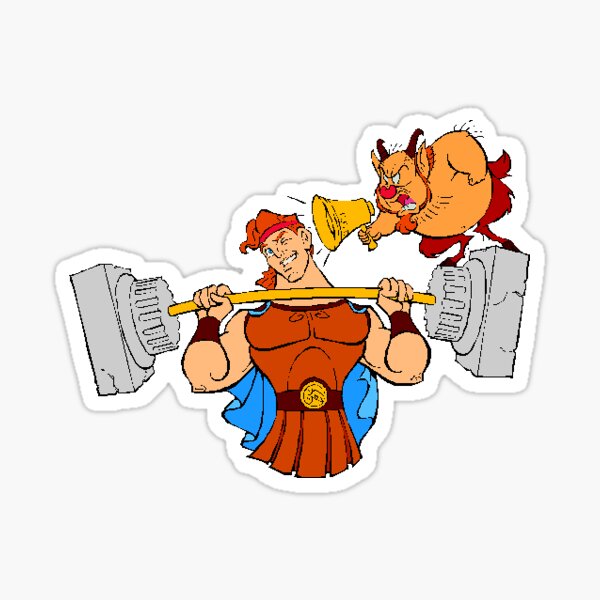 "hercules cartoon" Sticker for Sale by KnitNknot | Redbubble