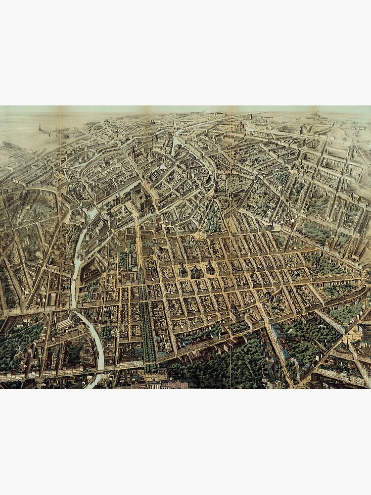 "Vintage Pictorial Map of Berlin (1871)" Poster for Sale by ...