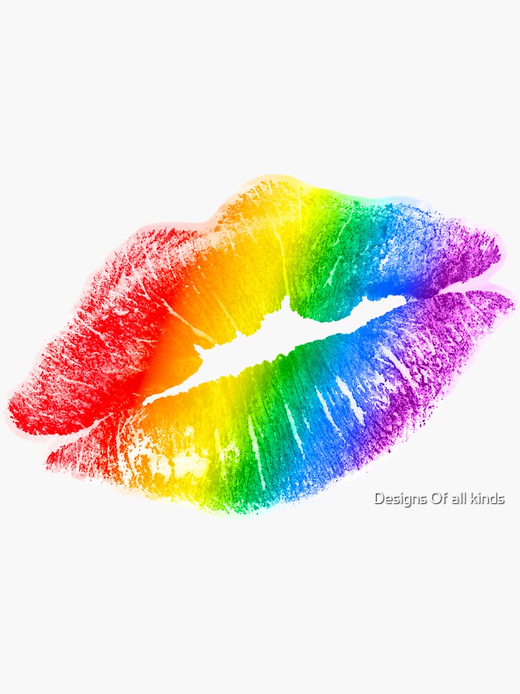 " Rainbow lips LGBTQ -LGBTQ pride" Sticker for Sale by Dilboswagginz92 ...