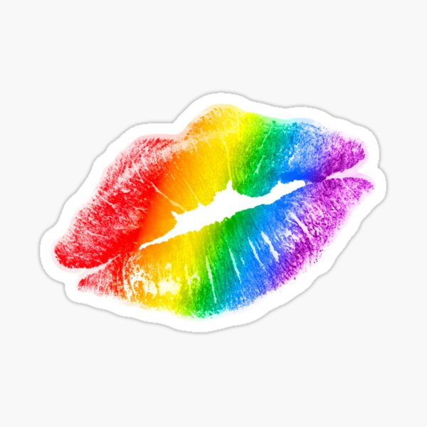 " Rainbow lips LGBTQ -LGBTQ pride" Sticker for Sale by Dilboswagginz92 ...