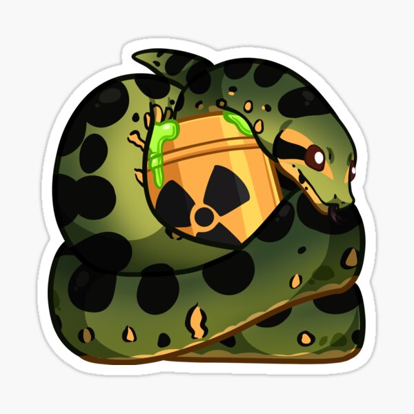 "Toxic Waste Anaconda" Sticker for Sale by Katiefrog217 | Redbubble