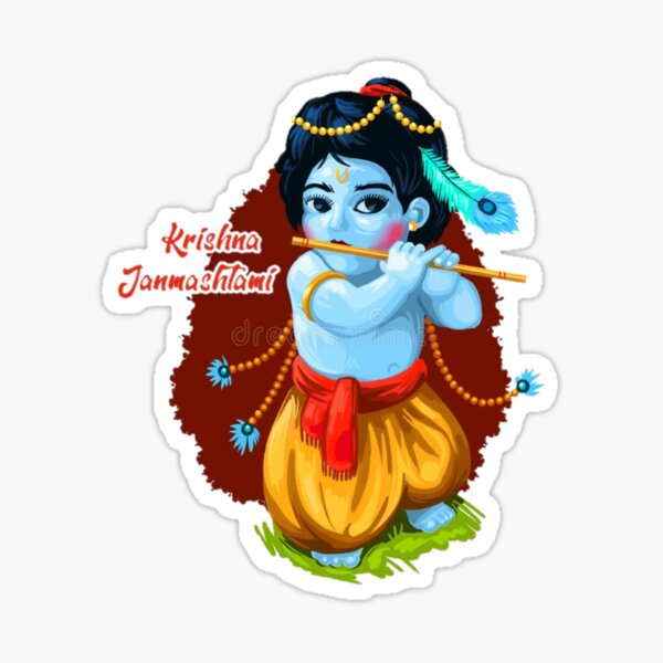 "Happy Janmashtami" Sticker for Sale by KECHOAK | Redbubble