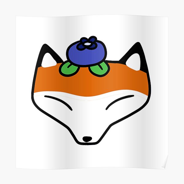 "Blueberry Fox Face" Poster for Sale by SaradaBoru | Redbubble