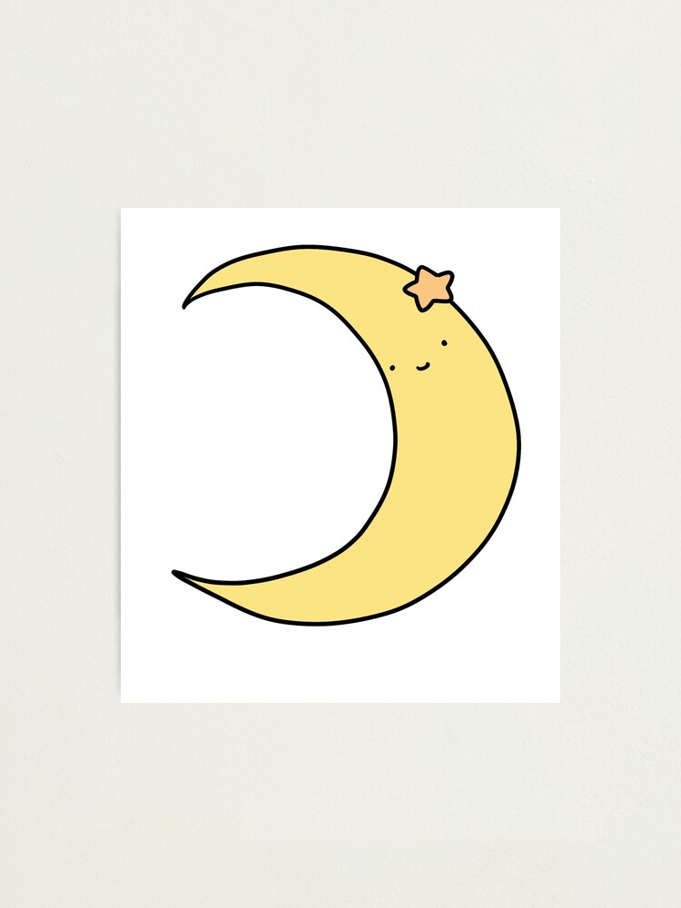 "Cute Crescent Moon" Photographic Print by SaradaBoru | Redbubble
