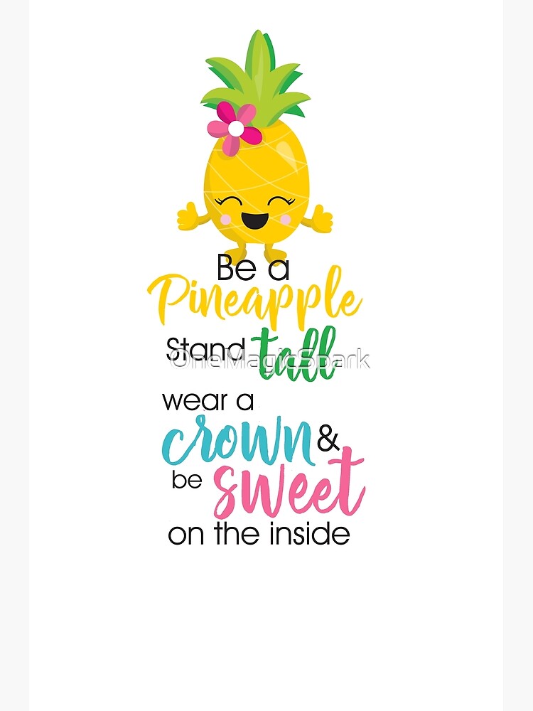 Positive Pineapple 1: Be A Pineapple Premium Matte Vertical Poster sold ...