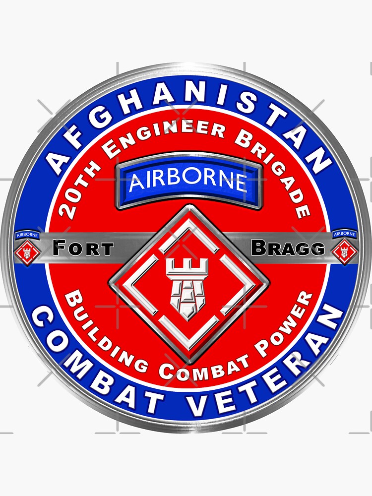 "20th Engineer Brigade “Afghanistan Combat Veteran” " Sticker for Sale ...