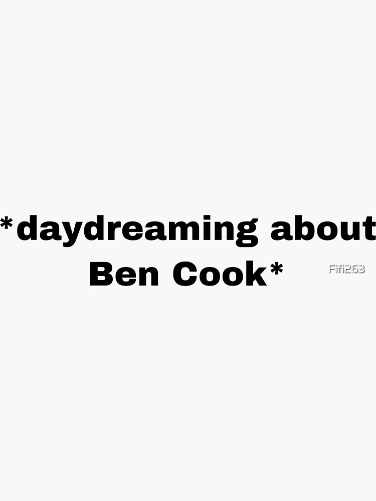 "Ben cook" Sticker for Sale by Fifi263 | Redbubble