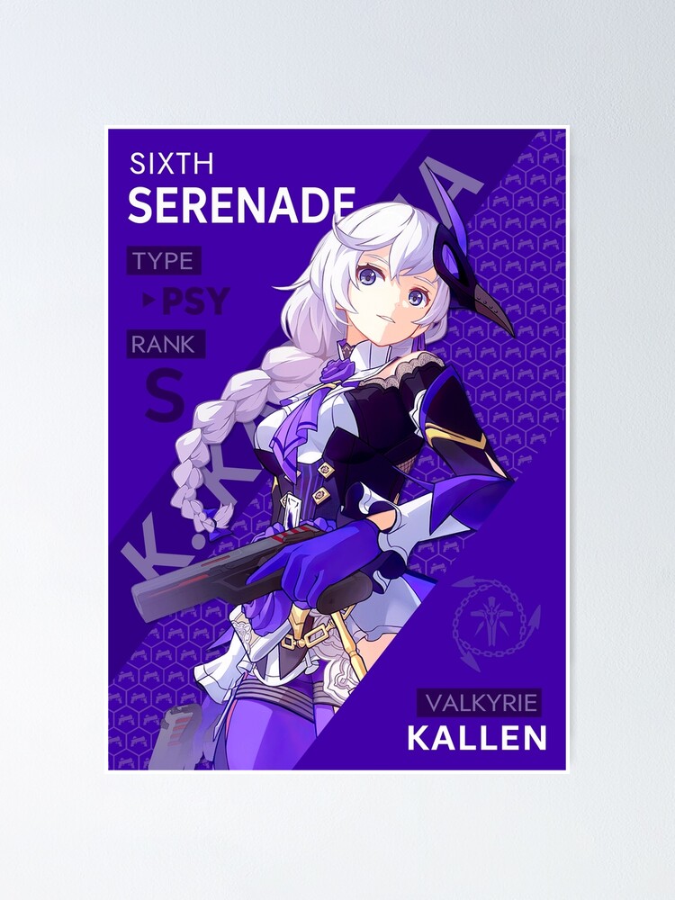 "Kallen Kaslana Sixth Serenade Honkai Impact" Poster for Sale by ...