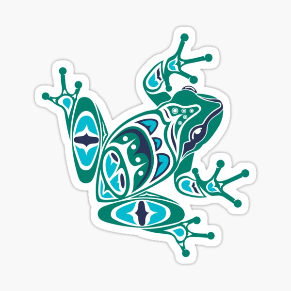 "Frog Pacific Northwest Native American Indian Style Art" Sticker by ...