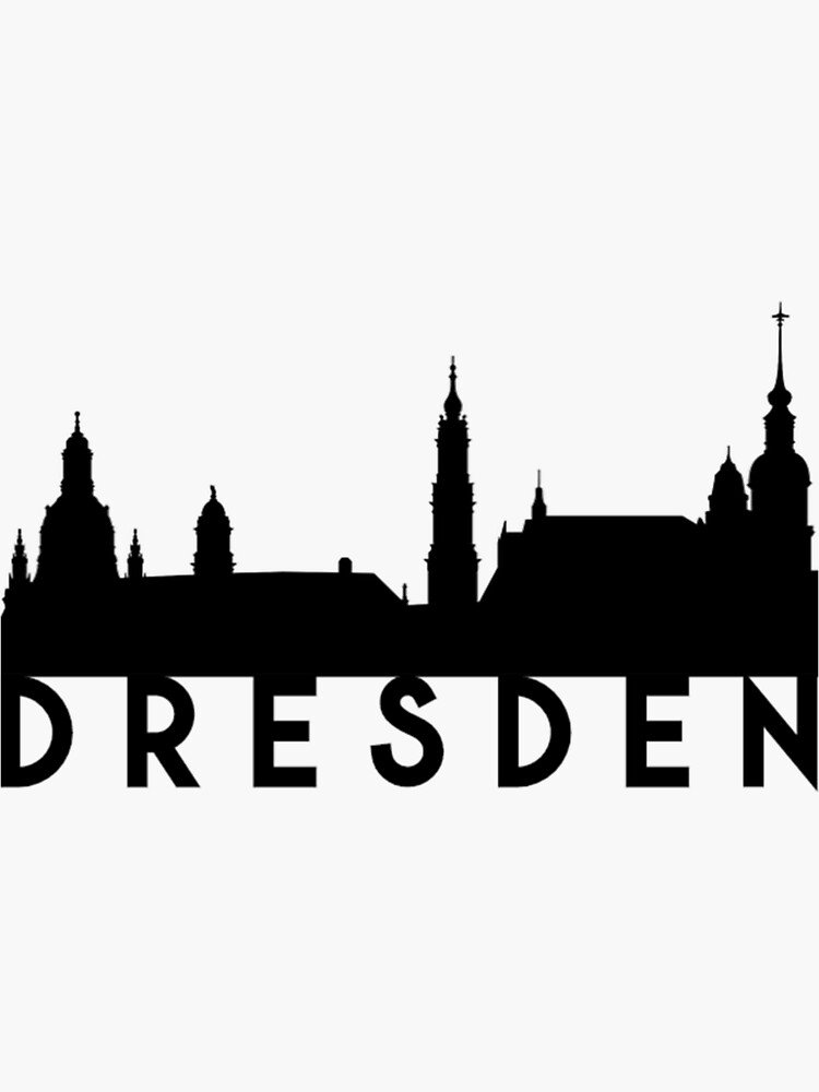 "Dresden City Skyline Cap" Sticker for Sale by USassynClassy | Redbubble