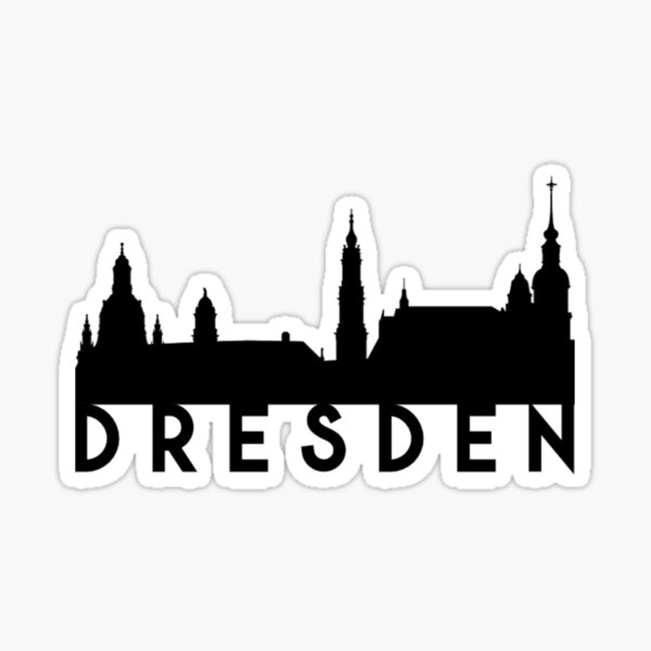 "Dresden City Skyline Cap" Sticker for Sale by USassynClassy | Redbubble