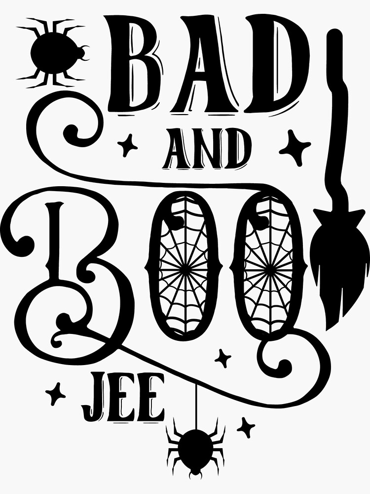"Halloween Bad and BOO Jee" Sticker for Sale by shopmens | Redbubble