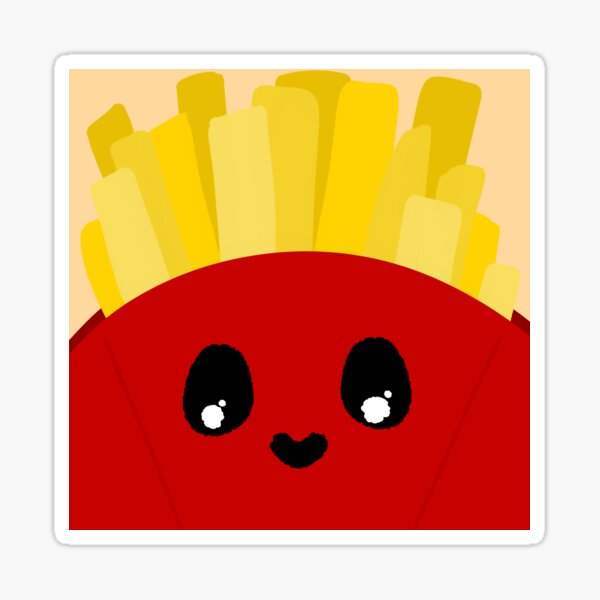"Cute French fries " Sticker for Sale by Underthesunmoon | Redbubble