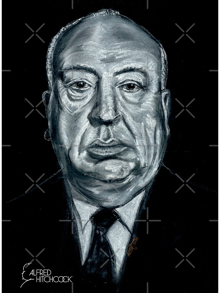 "Sir Alfred Hitchcock " Sticker for Sale by avalard | Redbubble