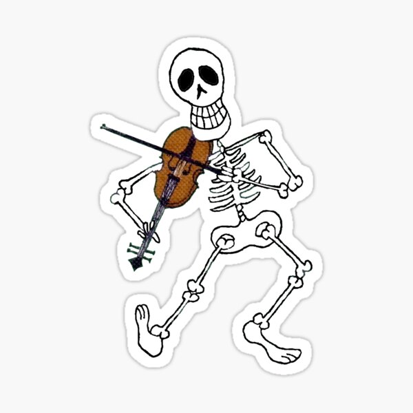 "Original Art - Skeleton Musician, Violinist, Violin, Fiddler, Fiddle ...