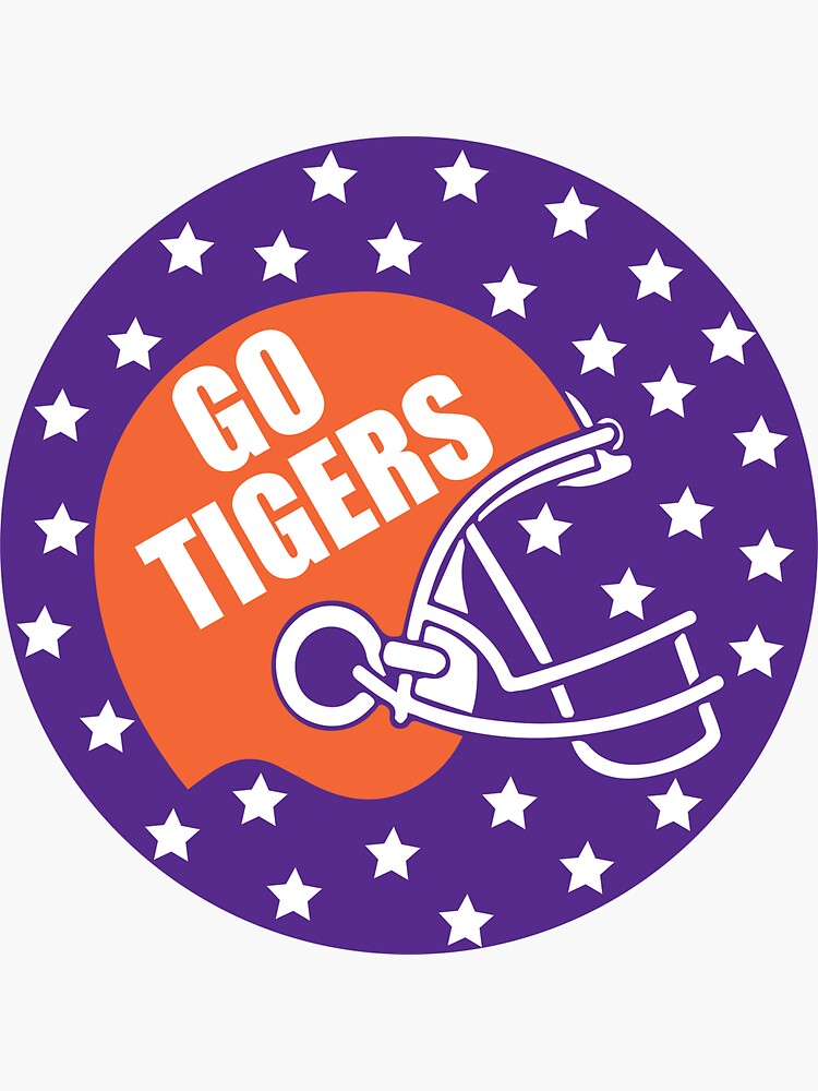 "Go Tigers Football Button and Sticker" Sticker for Sale by ellm ...
