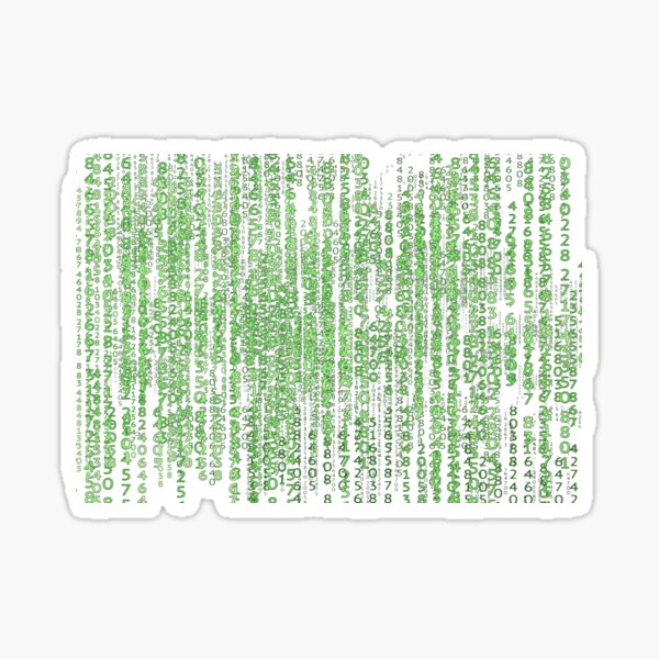 "Matrix code pattern" Sticker by Nik0510 | Redbubble