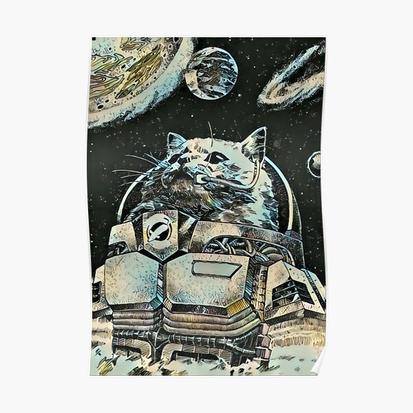 "Astrocat" Poster by AlienUniverseBR | Redbubble