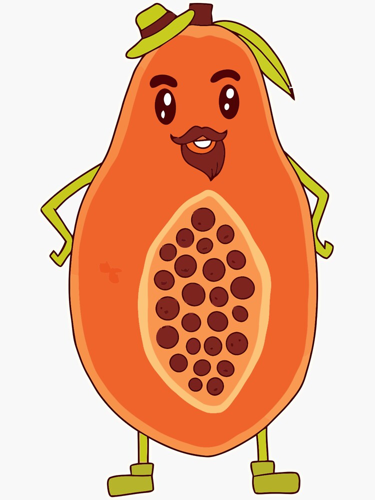 "Papaya" Sticker for Sale by zaher97 | Redbubble