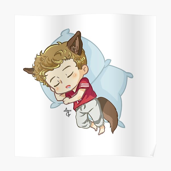 "Sleepy Beta Pup" Poster for Sale by MGNemesi | Redbubble